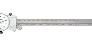 Mitutoyo 505-743 Dial Caliper, 0.1" per Rev, 0-8" Range, 0.001" Accuracy