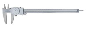 mitutoyo 505-746 dial caliper.001" graduation, 0.1" per revolution, 0-12" range, 0.002" accuracy, white face