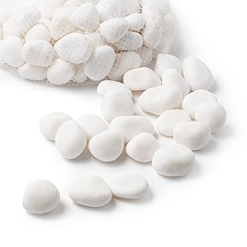 Royal Imports 5LB Decorative Stones River Pebbles Painting Rocks for Fish Aquariums, Plant Gravel, Landscaping, Home Decor Natural - Large White