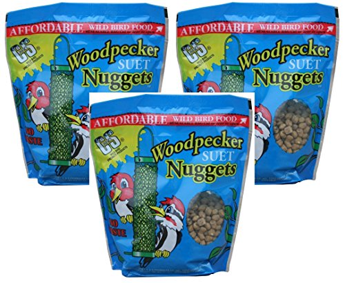 C and S Woodpecker Suet Nuggets (Pack of 3)