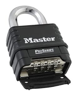 master lock-1178 combination padlock, bottom, black/silver