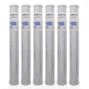 matrikx kx 32-250-125-20 cto2-20 5 micron whole house carbon filter 6 pack