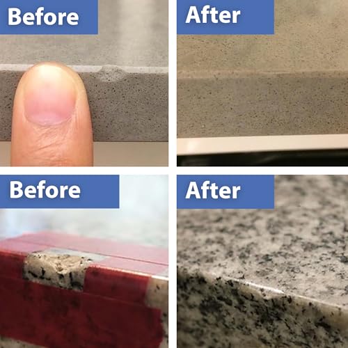 Clear - Quartz Countertop Repair Kit - Granite Repair Kit - Chip Repair Kit for Quartz, Granite, Marble, Corian, Porcelain, Acrylic, Edge Chips, Cracks - Quartz Chip Repair Kit - HIMG Surface Repair