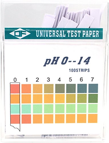 BIPEE Plastic pH Test Strips, Universal Application (pH 0~14), 100 Strips