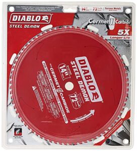 diablo d1472cf 14-inch steel demon 72t cermet ii carbide ferrous metal saw blade