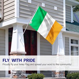 Anley Fly Breeze 3x5 Foot Ireland Flag - Vivid Color and Fade Proof - Canvas Header and Double Stitched - Irish National Flags Polyester with Brass Grommets 3 X 5 Ft