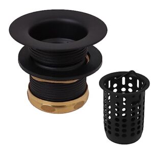 westbrass junior basket style bar sink strainer, matte black, d218-62