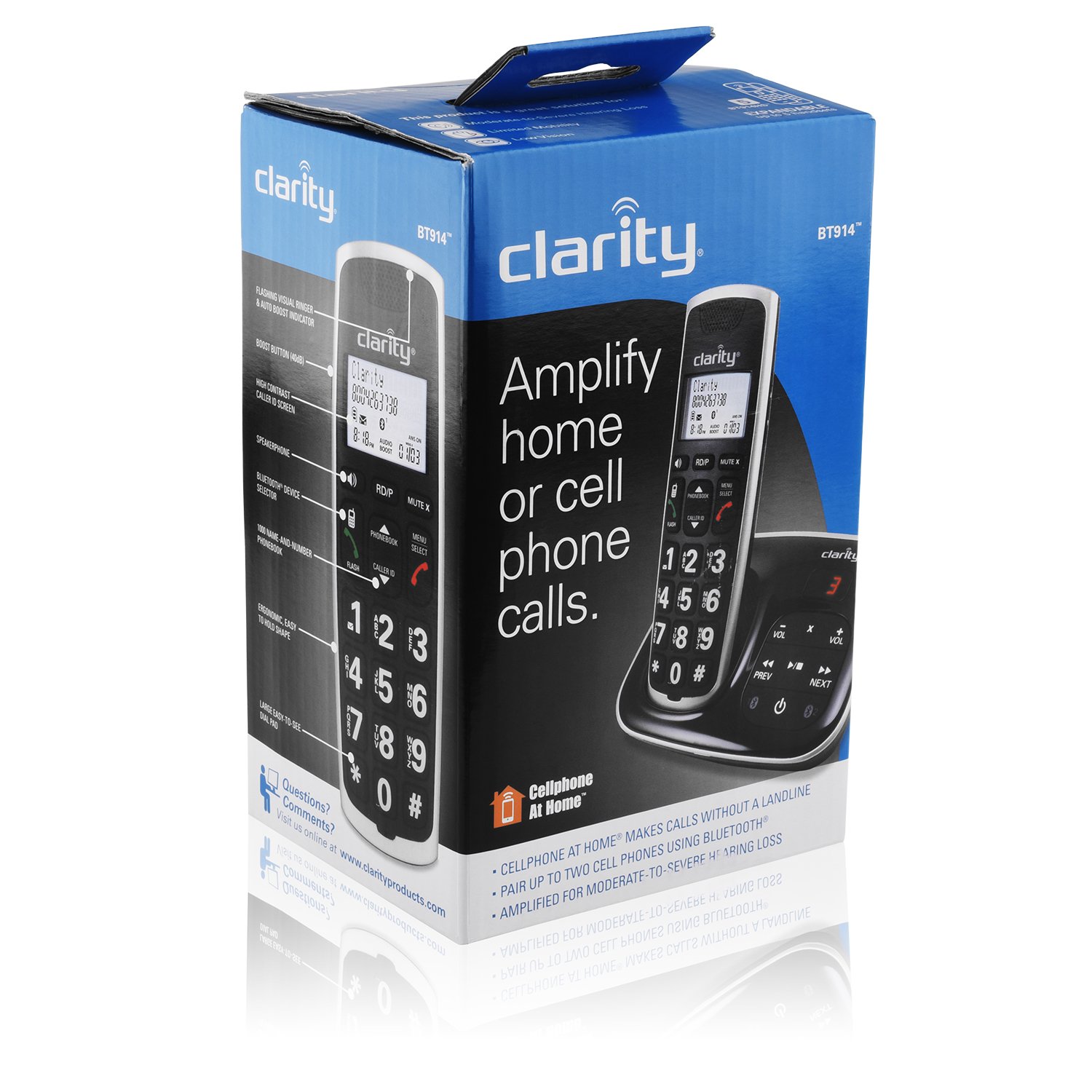 Clarity 59914.001 BT914 Severe Hearing Loss Cordless Amplified Phone