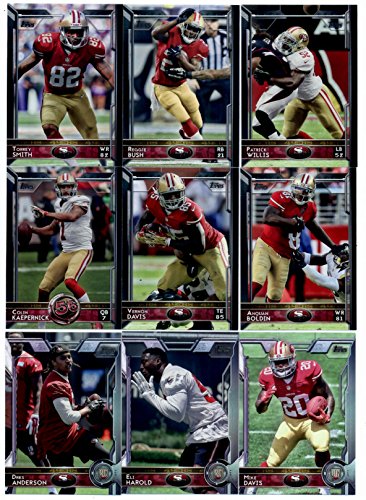 2015 Topps NFL Football San Francisco 49ers Team Set: 13 Cards-Torrey Smith, Reggie Bush, Patrick Willis, Anquan Boldin, Vernon Davis, Carlos Hyde, Michael Crabtree, Colin Kaepernick, San Francisco 49ers, Eli Harold, Dres Anderson, Mike Davis