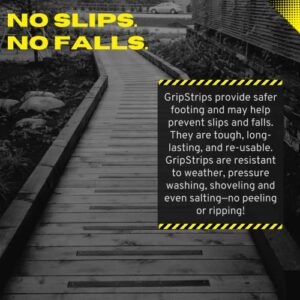 GripStrips Anti-Slip Treads - 8 Pack, Black (32" x 2") - Outdoor Non-Slip Tread Strips - Waterproof Safety Traction Strips for Stairs, Ramps, Boats, Ladders, Wood, Concrete, Metal, Composite