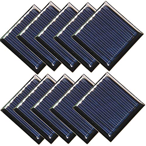 10Pcs 2V 60mAh 0.12W 45X45mm Micro Mini Power Small Solar Cell Panel Module for DIY Solar Light Phone Charger Flashlight