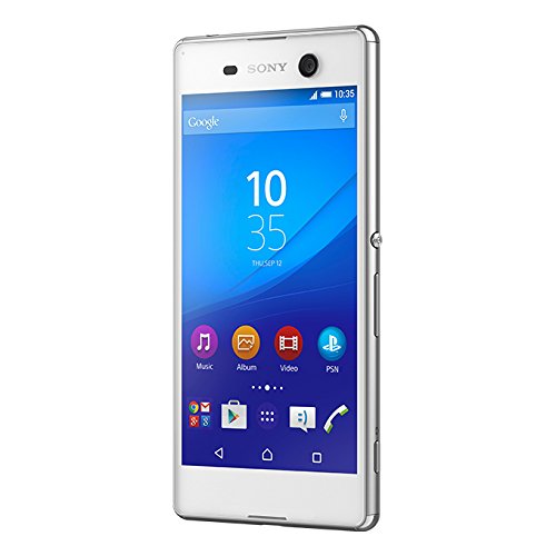 Sony Xperia M5 E5653 16GB 5-inch 4G LTE Factory Unlocked (WHITE) - International Stock No Warranty