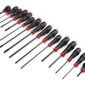 TEKTON High-Torque Black Oxide Blade Screwdriver Set, 16-Piece (#0-#3, 1/8-5/16 in.) | DRV41217