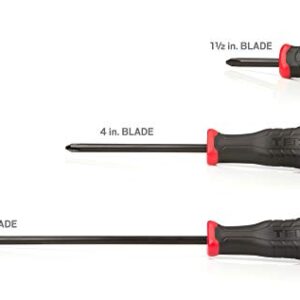 TEKTON High-Torque Black Oxide Blade Screwdriver Set, 16-Piece (#0-#3, 1/8-5/16 in.) | DRV41217