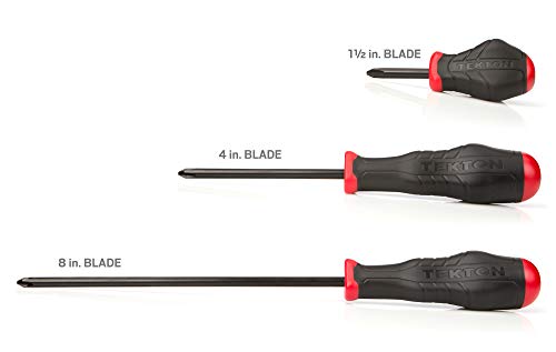 TEKTON High-Torque Black Oxide Blade Screwdriver Set, 16-Piece (#0-#3, 1/8-5/16 in.) | DRV41217