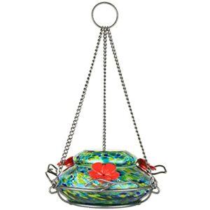 nature's way bird products ghf7 hand blown illuminated top fill hummingbird feeder