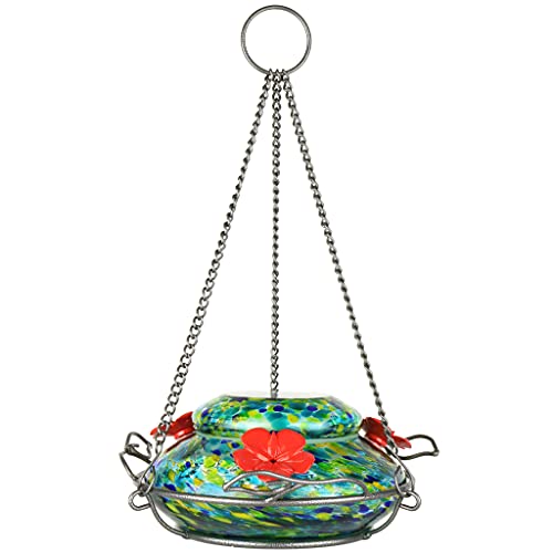 Nature's Way Bird Products GHF7 Hand Blown Illuminated Top Fill Hummingbird Feeder