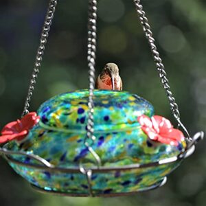 Nature's Way Bird Products GHF7 Hand Blown Illuminated Top Fill Hummingbird Feeder