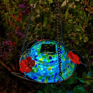 Nature's Way Bird Products GHF7 Hand Blown Illuminated Top Fill Hummingbird Feeder