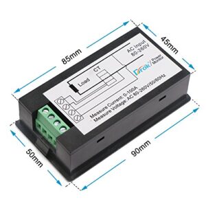 DROK 200123 Digital Multimeter AC 80-260V 100A Voltage Amperage Power Energy Meter AC Volt Amp Tester Voltmeter Ammeter Watt Meter