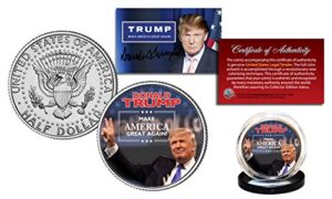 donald trump 45th presmake america great again colorized jfk half dollar coin