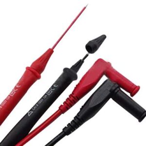 Retractable PVC Tip Test Lead Set, Right Angle,adjustable length Red+black