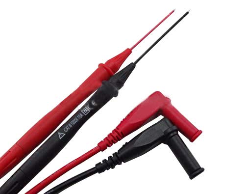 Retractable PVC Tip Test Lead Set, Right Angle,adjustable length Red+black