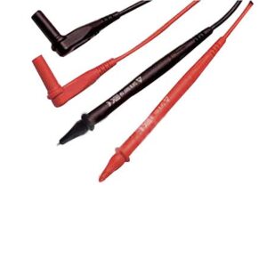 Retractable PVC Tip Test Lead Set, Right Angle,adjustable length Red+black