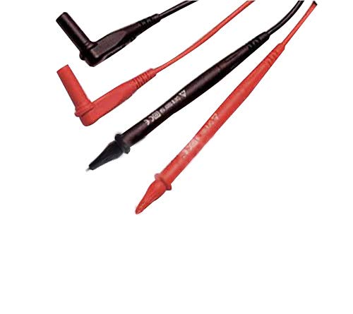 Retractable PVC Tip Test Lead Set, Right Angle,adjustable length Red+black