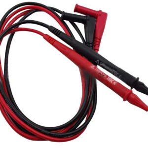 Retractable PVC Tip Test Lead Set, Right Angle,adjustable length Red+black