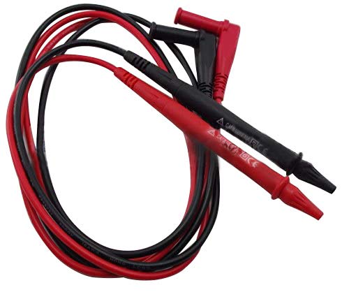 Retractable PVC Tip Test Lead Set, Right Angle,adjustable length Red+black