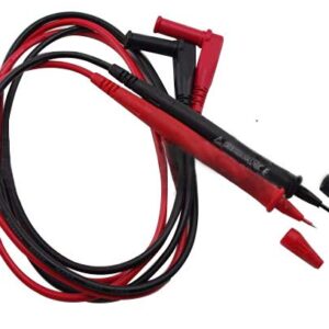 Retractable PVC Tip Test Lead Set, Right Angle,adjustable length Red+black