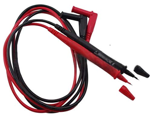 Retractable PVC Tip Test Lead Set, Right Angle,adjustable length Red+black