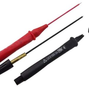 Retractable PVC Tip Test Lead Set, Right Angle,adjustable length Red+black