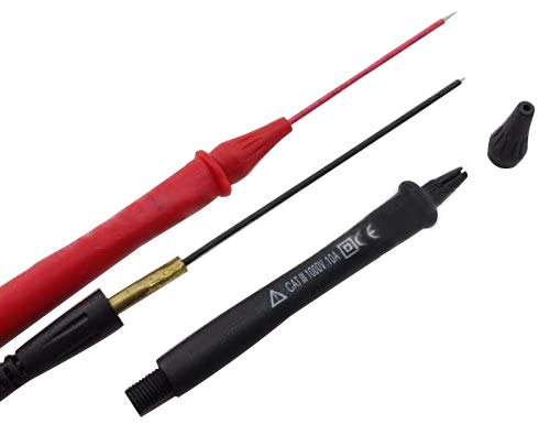 Retractable PVC Tip Test Lead Set, Right Angle,adjustable length Red+black