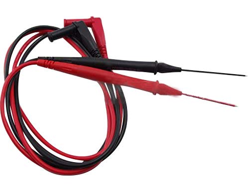 Retractable PVC Tip Test Lead Set, Right Angle,adjustable length Red+black