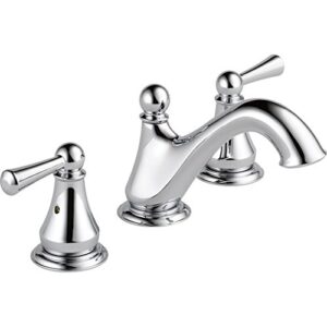 delta faucet haywood widespread bathroom faucet chrome, bathroom faucet 3 hole, bathroom sink faucet, drain assembly, chrome 35999lf