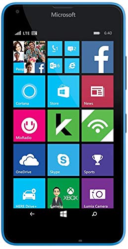 Microsoft Windows Lumia 640 LTE Black 8GB 5" RM-1073 (Cricket LOCKED) Cyan Blue