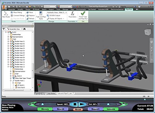 Autodesk Inventor 2016: Tube and Pipe Routed Systems – Video Training Course