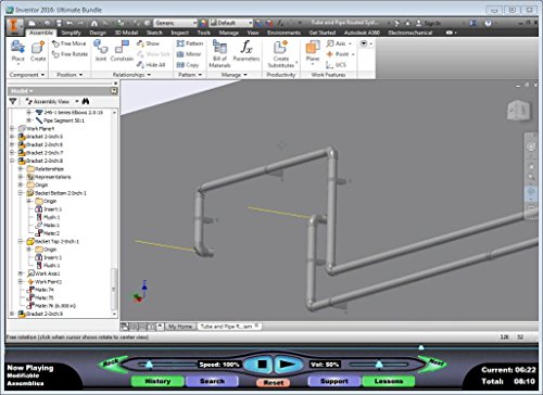 Autodesk Inventor 2016: Tube and Pipe Routed Systems – Video Training Course