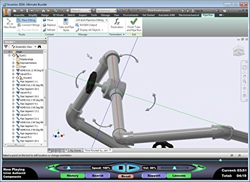 Autodesk Inventor 2016: Tube and Pipe Routed Systems – Video Training Course