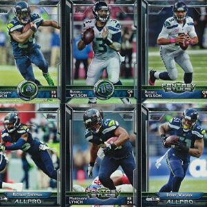 Seattle Seahawks 2015 Topps Complete Regular Issue 23 Card NFL Team Set Including Russell Wilson, Marshawn Lynch, Richard Sherman and Others