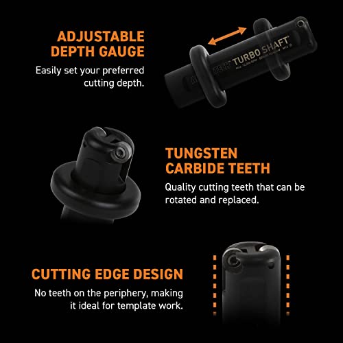 ARBORTECH TURBO Shaft | Ø 20 mm Freehand Power Carving Attachment for Angle Grinder | IND.FG.500