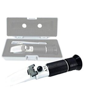 Azzota Portable 0-5% Brix Refractometer, with ATC, Heavy-Duty