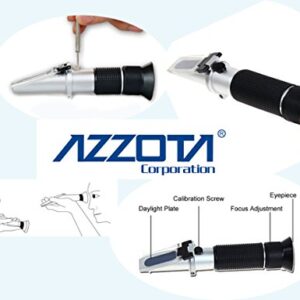 Azzota Portable 0-5% Brix Refractometer, with ATC, Heavy-Duty