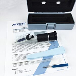 Azzota Portable 0-5% Brix Refractometer, with ATC, Heavy-Duty