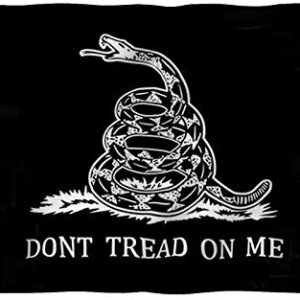 ANLEY Fly Breeze 3x5 Foot Black Don't Tread On Me Flag - Vivid Color and Fade Proof - Canvas Header and Double Stitched - Flags Polyester with Brass Grommets 3 X 5 Ft