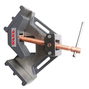 KAKA INDUSTRIAL AC-100 Angle Clamp, Solid Construction, 90 Degree Welding Angle Clamp, Heavy-Duty Cast-Iron Angle Clamp Vice