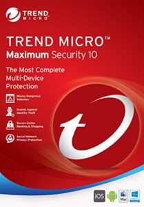 trend micro maximum security 10 (3-users) [old version]