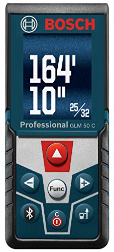 BOSCH Blaze GLM50C Bluetooth Enabled 165ft Laser Distance Measure with Color Backlit Display